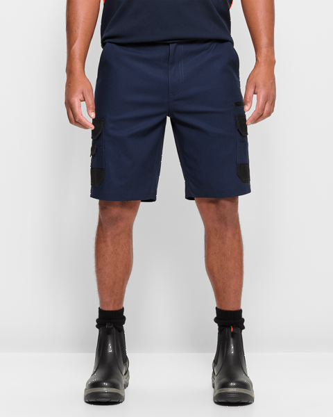 Australian Cotton Performance Cargo Work Shorts - Graphite - Navy Blue ...