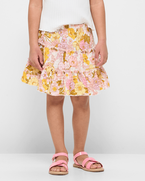 Textured Ruffle Floral Skort | Target Australia
