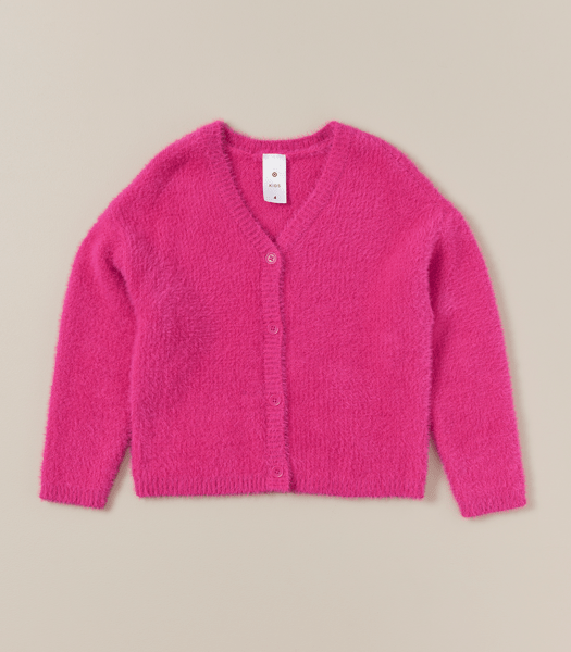 Cropped Eyelash Knit Cardigan | Target Australia