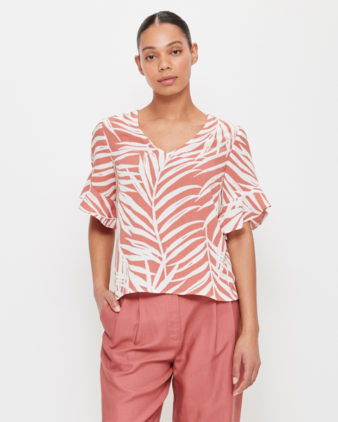 Queenie Woven V-Neck Shell Top - Preview | Target Australia