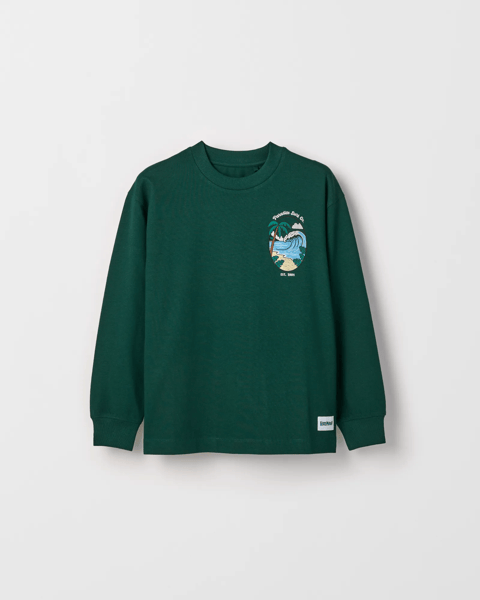 Australian Cotton Long Sleeve Heavyweight T-Shirt - Green | Target ...