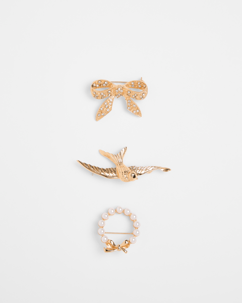 3 Pack Birds and Bows Brooches Set | Target Australia
