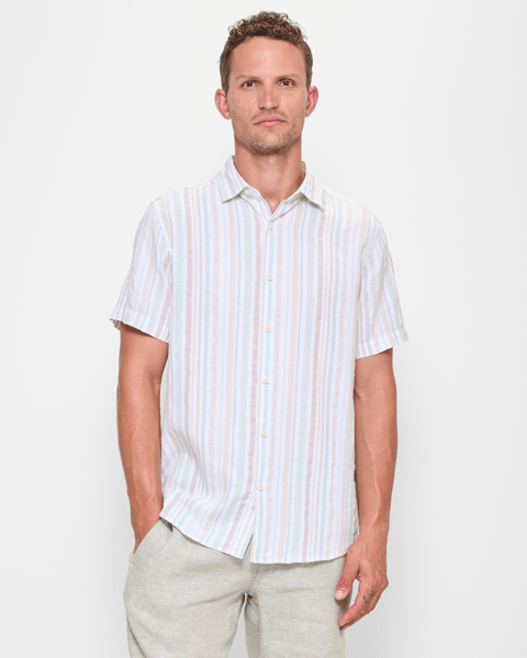 Linen Blend Stripe Shirt | Target Australia