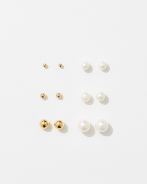 Waterproof 6 Pack Faux Pearl Bead Stud Earrings Set | Target Australia