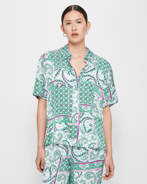 Printed Satin Shirt - Preview | Target Australia
