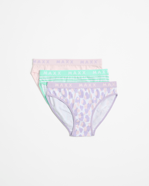 Girls Briefs 3 Pack - Maxx - Leopard/Stripe | Target Australia