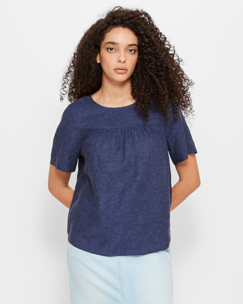 Linen Blend Blouse | Target Australia