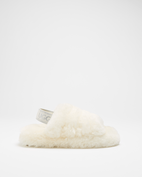 Womens Genuine Sheepskin Sling Back Slipper - Ivory | Target Australia