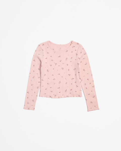 Australian Cotton Long Sleeve Pointelle Top | Target Australia