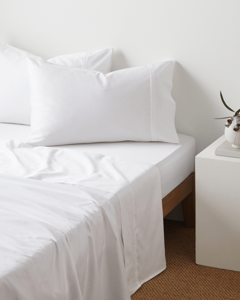 Egyptian Cotton 600 Thread Count Deep Sheet Set - White | Target Australia