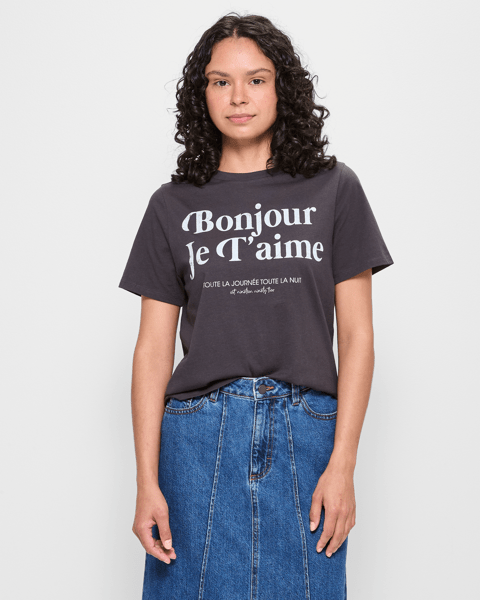 Fitted Printed Crew T-Shirt | Target Australia