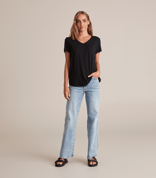 Modal/Elastane V-Neck T-Shirt | Target Australia
