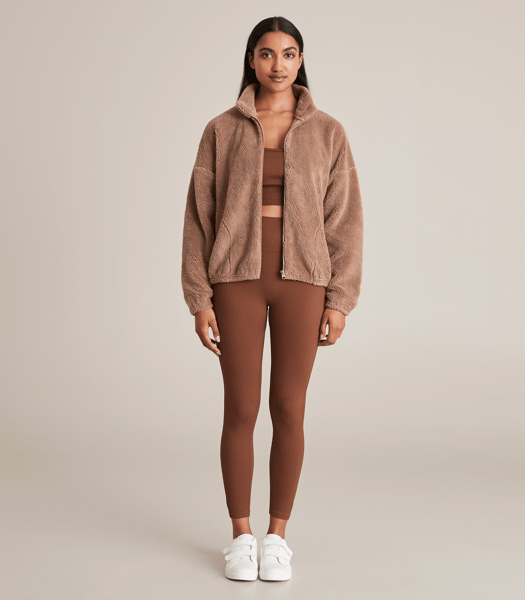 Active Zip Through Sherpa Jacket | Target Australia