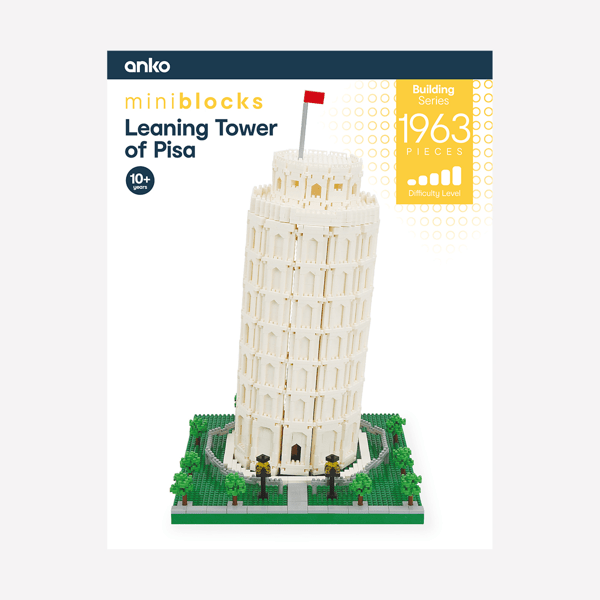 1963 Piece Mini Blocks Building Series: Leaning Tower of Pisa - Anko ...