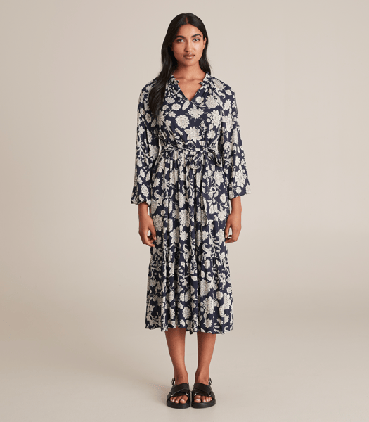 Long Sleeve Tiered Maxi Dress | Target Australia