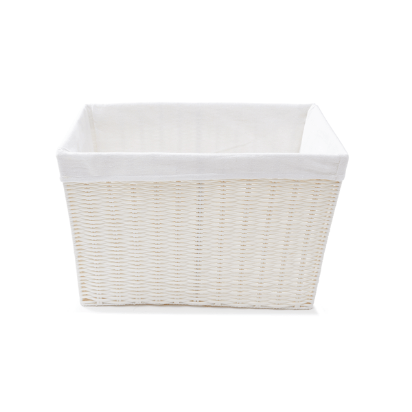 Rattan Look Basket with Liner, Large, White - Anko | Target Australia
