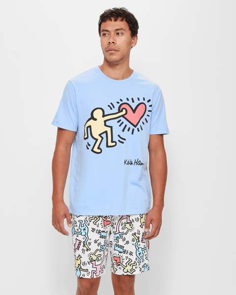 Family Matching Keith Haring Mens Cotton Pyjama Set | Target Australia
