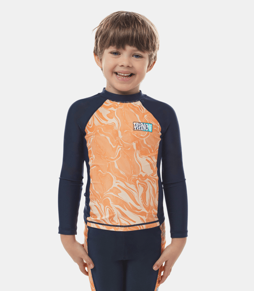 Piping Hot Tie-Dye Long Sleeve Swim Rashie | Target Australia