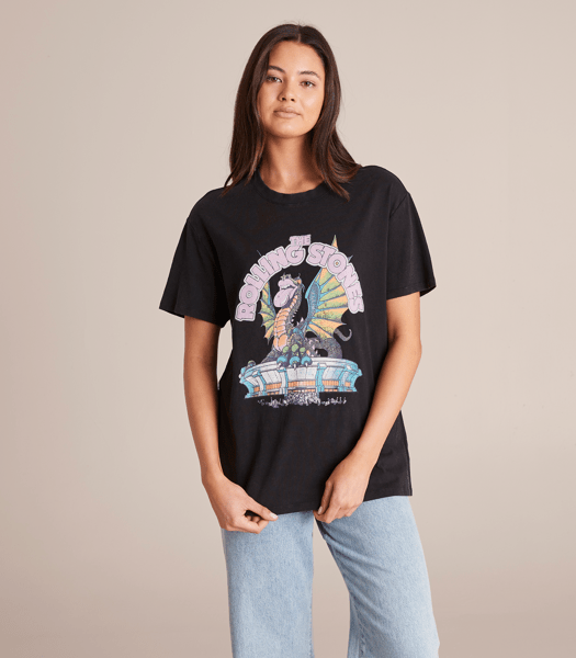 The Rolling Stones Crew Neck Boxy T-Shirt | Target Australia