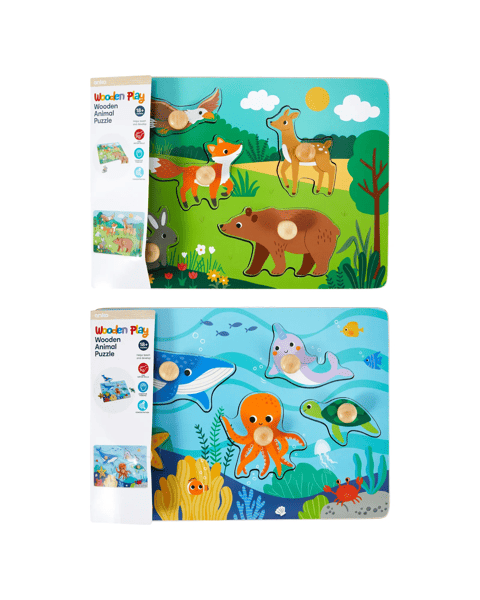 Anko Wooden Animal Puzzle - Assorted | Target Australia