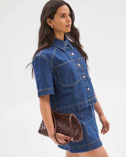Raglan Denim Shacket | Target Australia