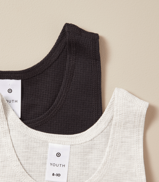 2 Pack Cotton Waffle Thermal Tanks | Target Australia