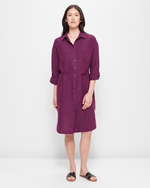 European Linen Midi Shirt Dress | Target Australia