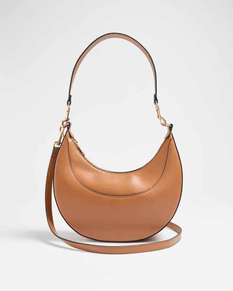 Half Moon Panel Shoulder Bag - Tan | Target Australia