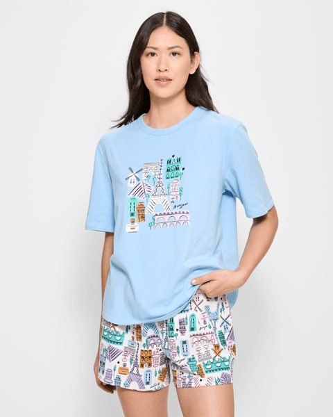 So French Print Pyjama Sleep Set | Target Australia
