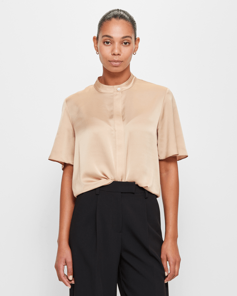 Button High Neck Blouse - Preview | Target Australia