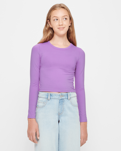Long Sleeve Baby Cropped Top | Target Australia