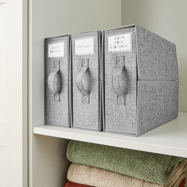Linen Look Bed Linen Box, Charcoal - Anko | Target Australia