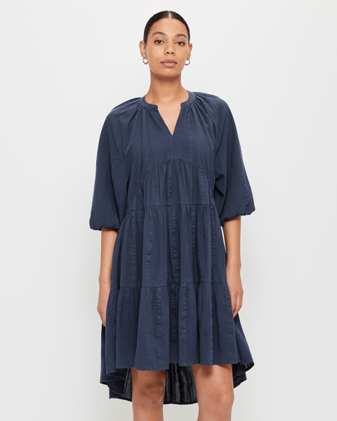 Double Stripe Tiered Mini Dress | Target Australia