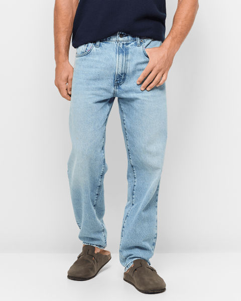 Relaxed Fit Denim Jeans - Light Blue | Target Australia