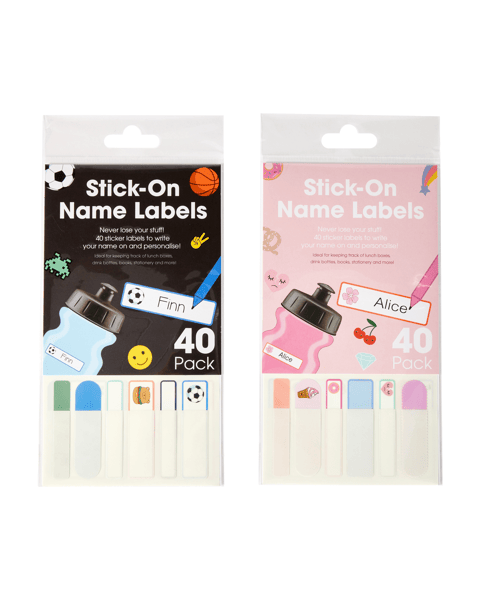 Anko 40 Pack Stick on Name Labels - Assorted | Target Australia