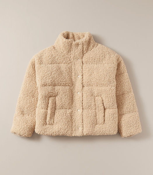 Teddy Fleece Puffer Jacket | Target Australia