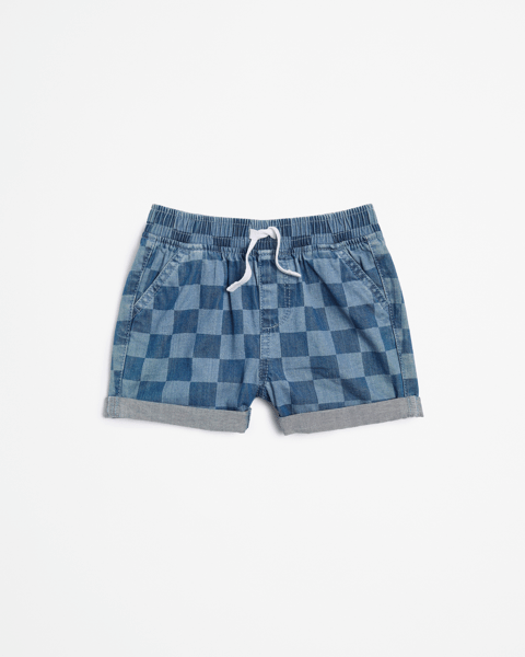 Baby Denim Checker Shorts | Target Australia