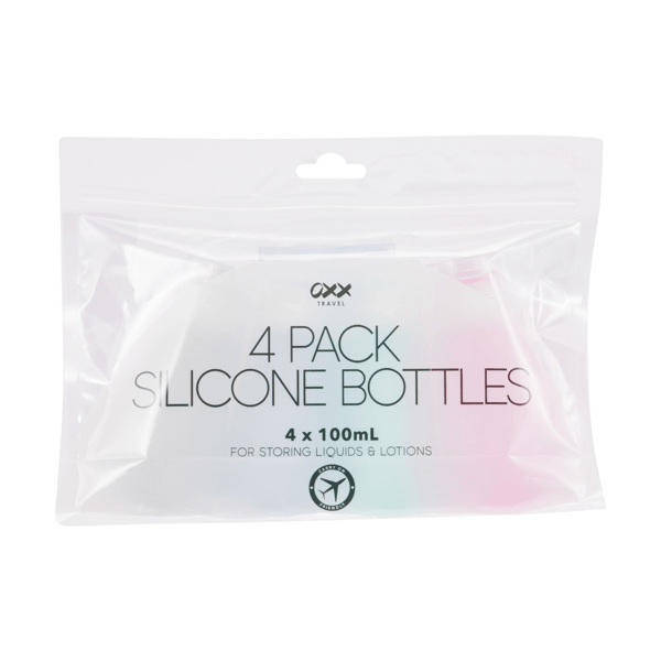 4 Pack Travel Solutions Silicone Bottles | Target Australia
