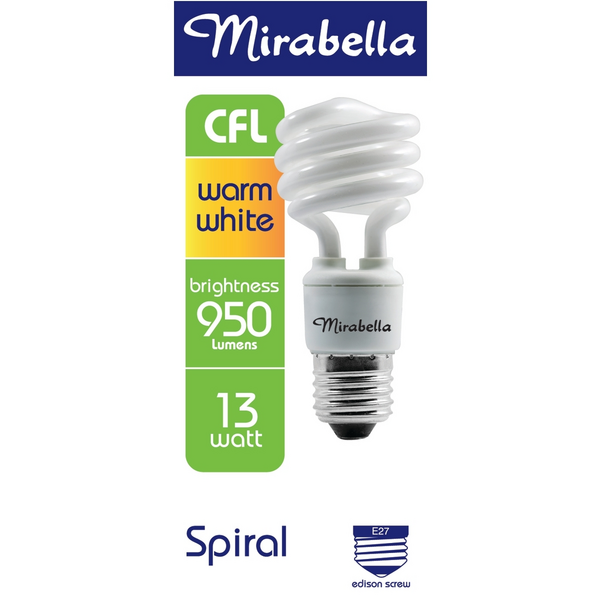 Mirabella E27 13W Spiral CFL Bulb - Warm White | Target Australia Mirabella E27 13W Spiral CFL Bulb - Warm White | Target Australia
