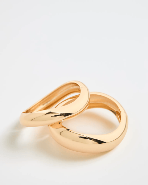 2 Pack Wavy Hinged Bangles | Target Australia