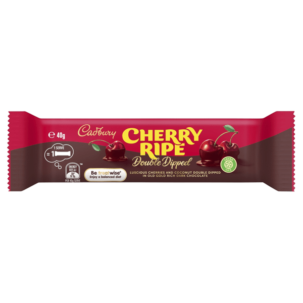 Cadbury Cherry Ripe Double Dipped Bar 40g | Target Australia