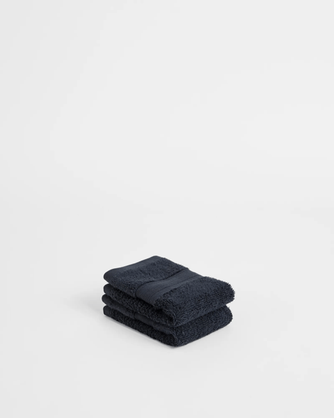 Grandeur Australian Cotton Face Washers 2 Pack - Midnight Black ...
