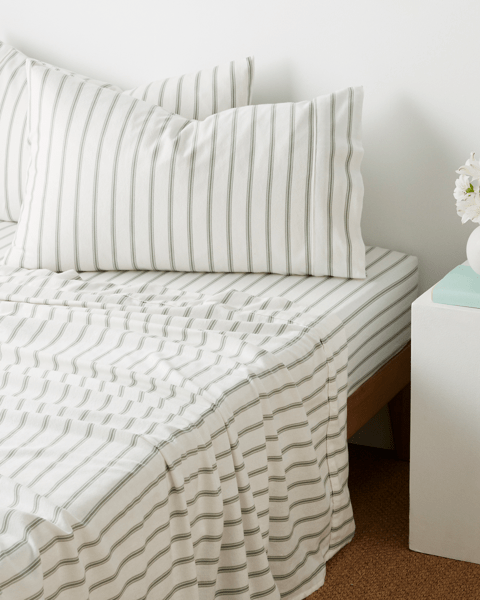 Taylor Stripe Flannelette Sheet Set | Target Australia