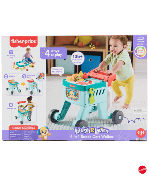 Mattel Fisher-Price Laugh & Learn 4-in-1 Snack Cart Walker | Target ...