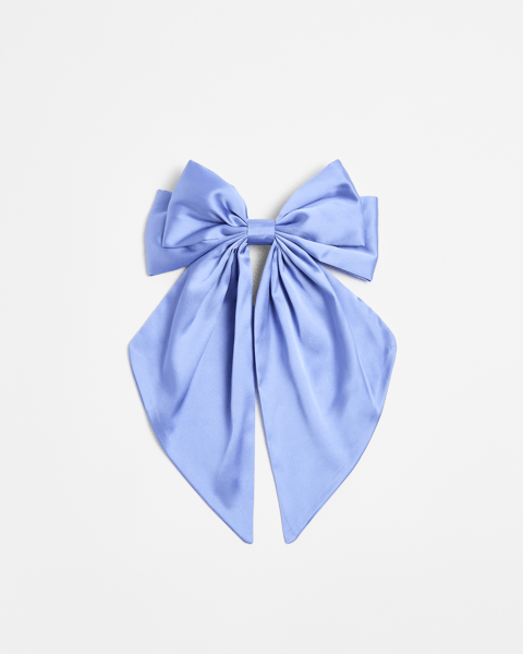 Large Satin Hair Bow - Blue | Target Australia