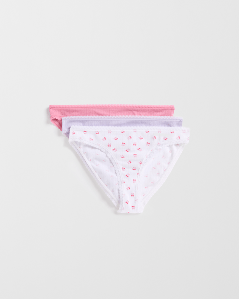 Lily Loves Australian Cotton 3 Pack Pointelle Bikini Briefs - Orchid ...