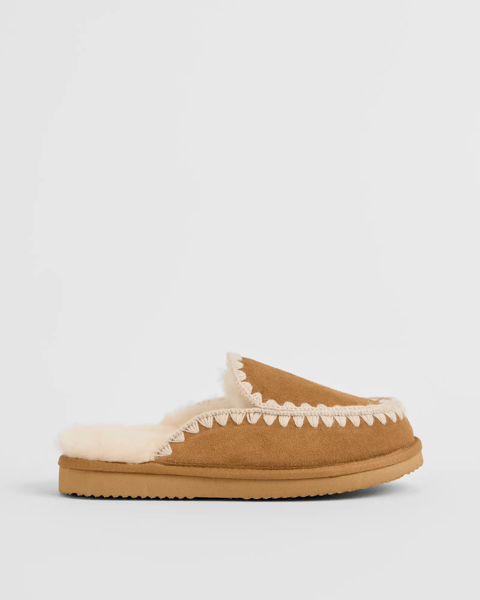 Australian Design Ugg Sheepskin and Leather Stitched Scuff | Target ...