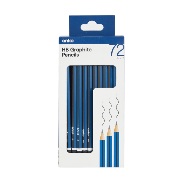 72 Pack HB Graphite Pencils - Anko | Target Australia