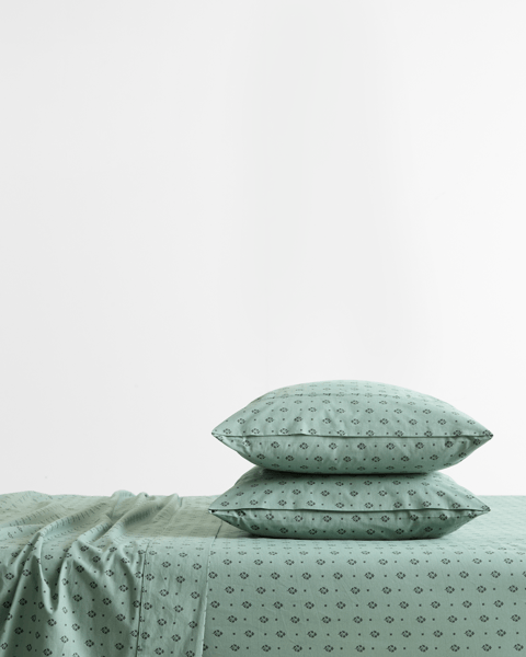Amelia Australian Cotton Printed Sheet Set - Moss | Target Australia