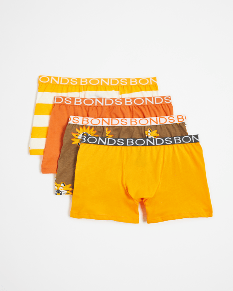 Bonds Boys Trunks 4 Pack - Tuscan Sun Rugby Stripe | Target Australia